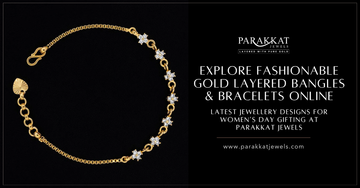 Shop Gold Plated Bangles & Bracelets Online | Parakkat Jewels