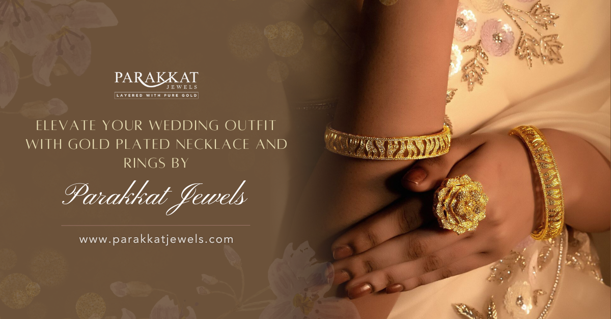 Latest Gold Plated Necklace for Wedding Outfit by Parakkat Jewels