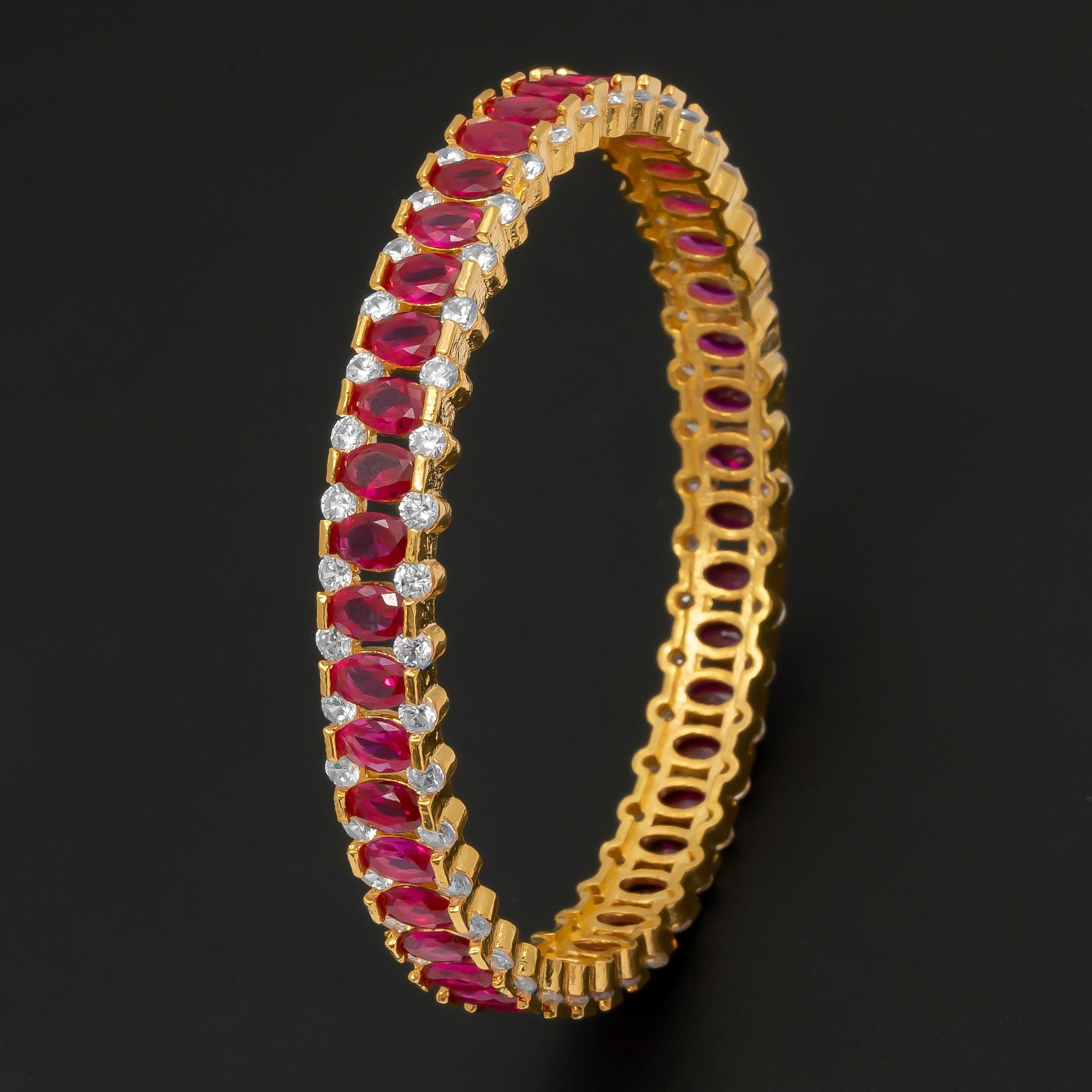 Shop Designer Gold Plated Stone Bangle ‚Äì Parakkat Jewels
