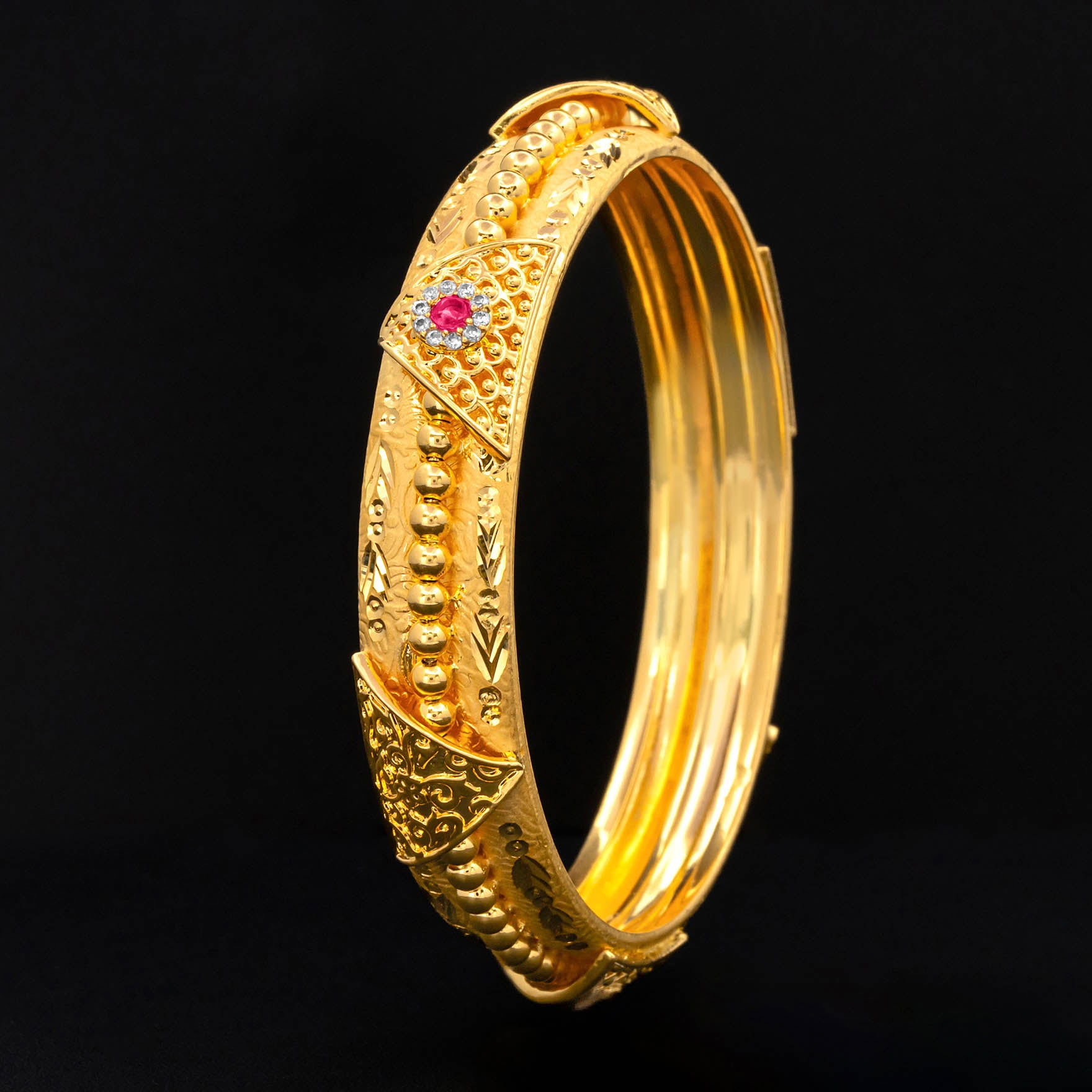 Buy 100% Authentic 24k Gold Plated Bangles | Parakkat Jewels