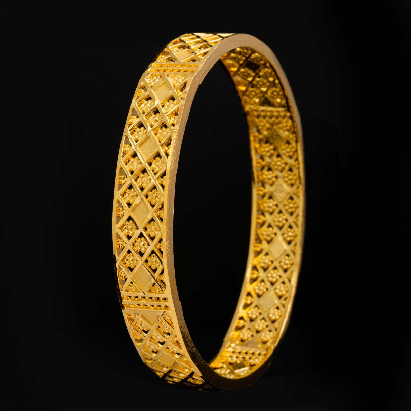 Buy Modern Gold Layered Bangles for Trendy Women | Parakkat Jewels
