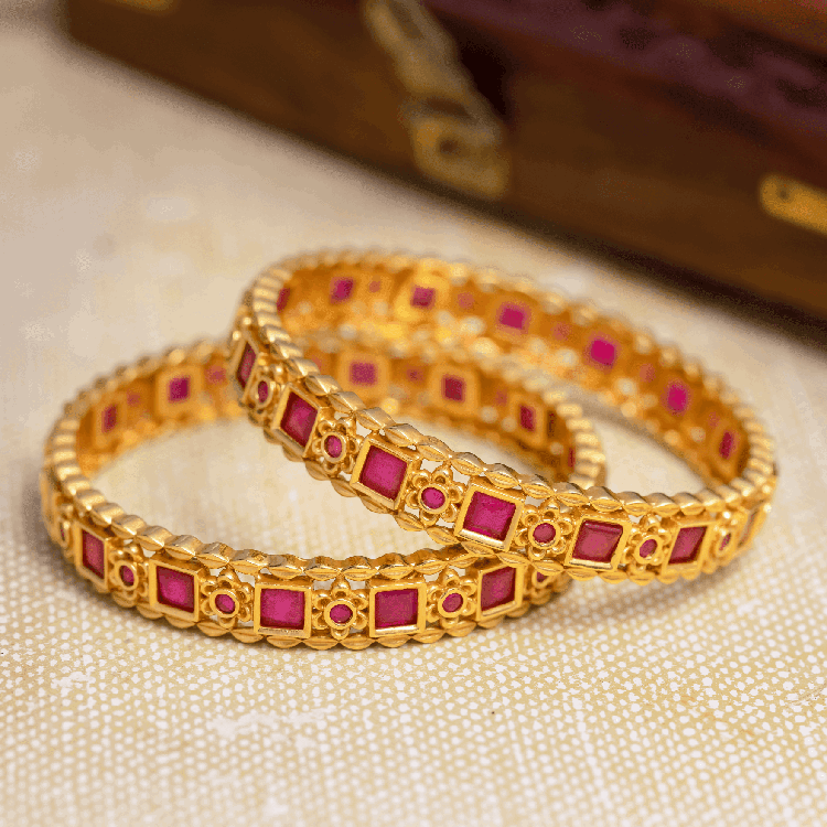 Latest Designer 1gm Gold Bangles for Women | Parakkat Jewels