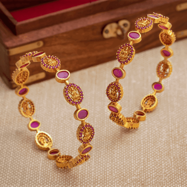 Best Gold Layered Bangles Designs for Women | Parakkat Jewels